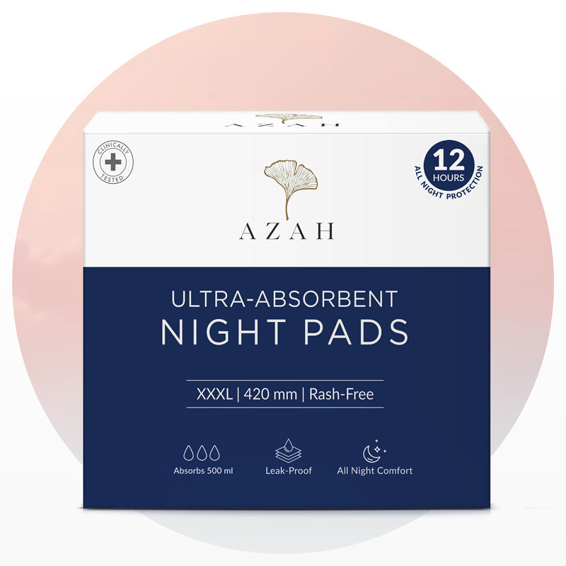 XL Night Pads | Ultra Soft and Rash-Free | Azah