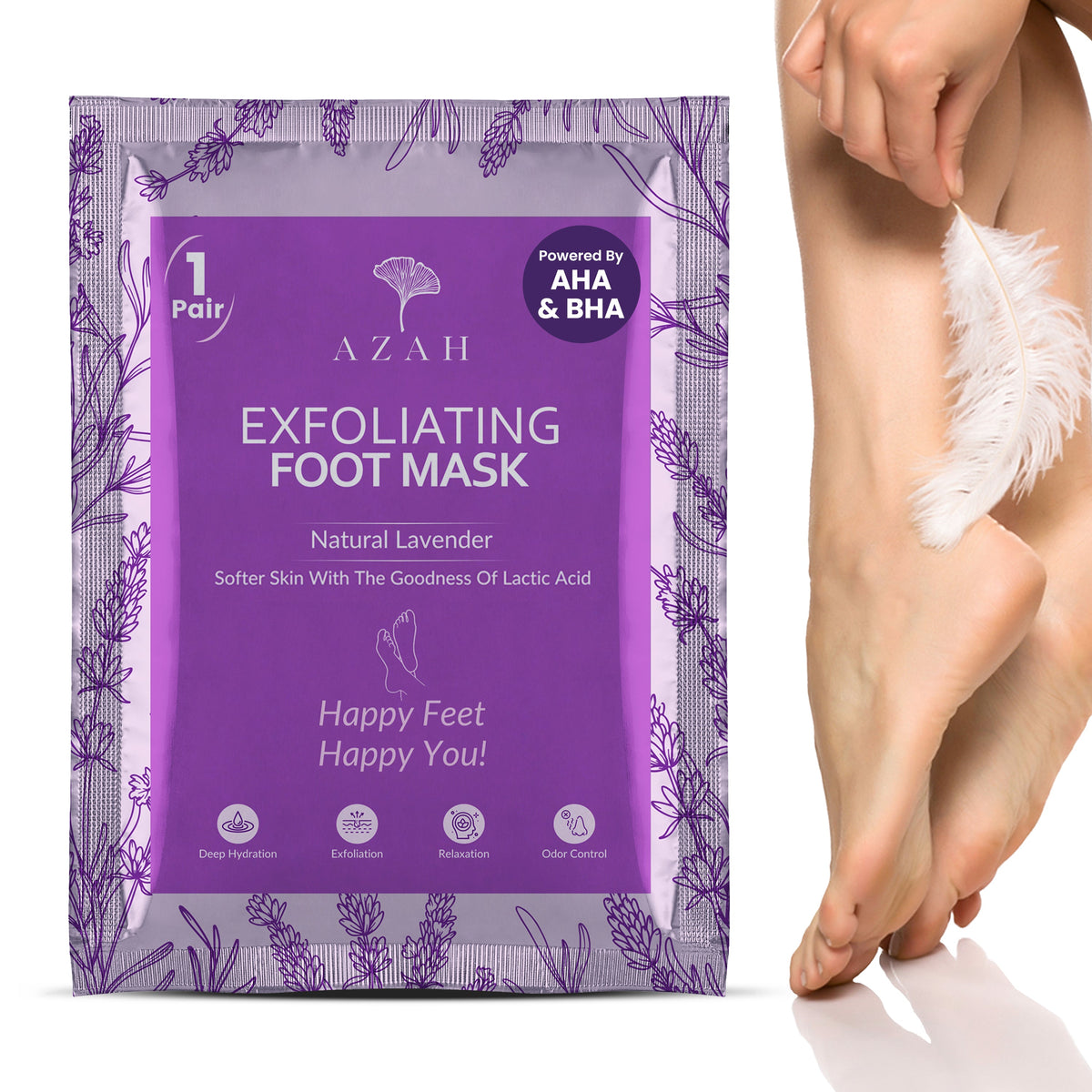 Lavender Exfoliating Foot Mask - Renew and Revitalize Feet | Azah.in