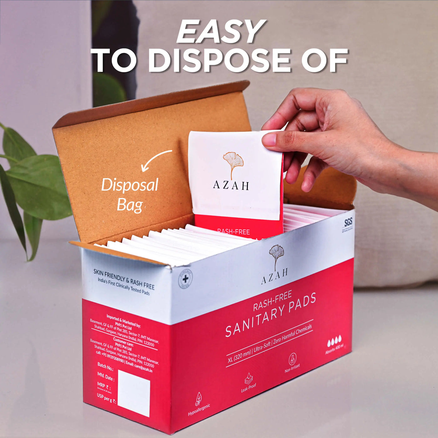 Rash-Free Sanitary Pads | Box of 60 | Regular to Heavy Flow — Azah