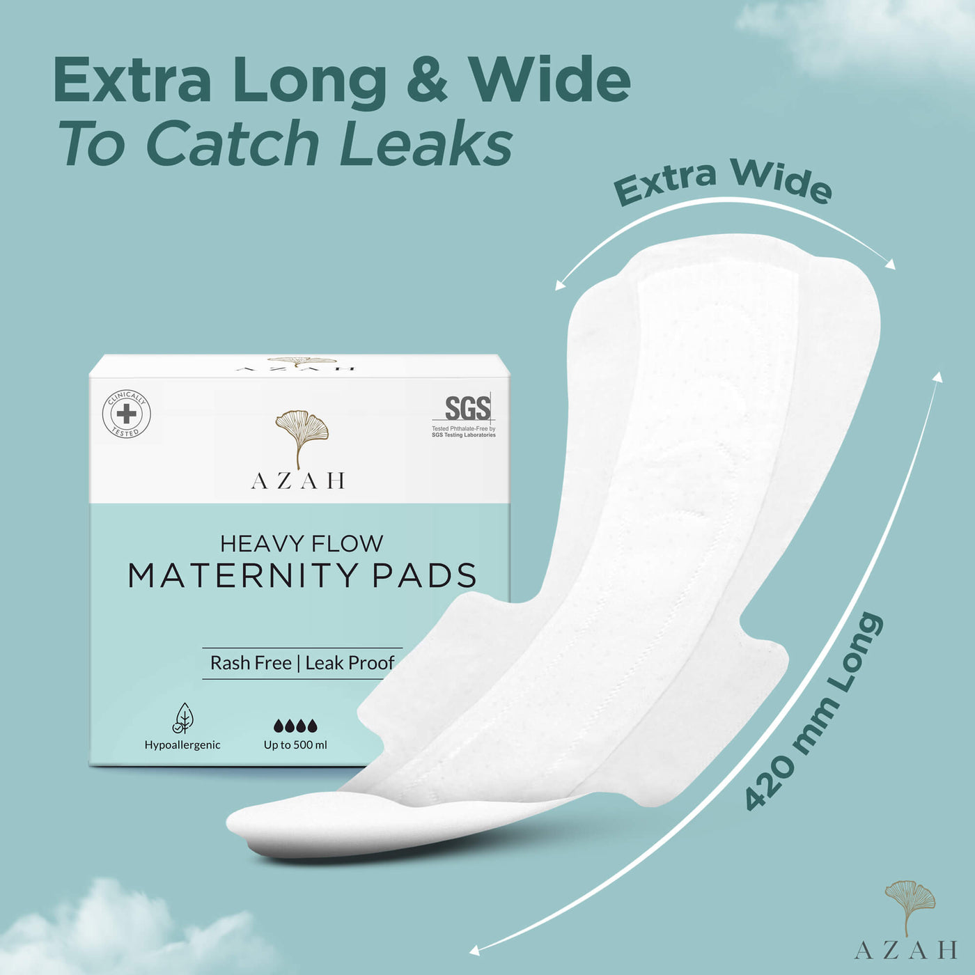 Buy Azah Maternity Pads Online | Heavy Flow Postpartum Pads
